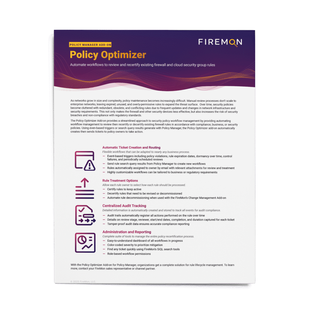Policy Optimizer | FireMon